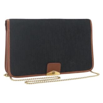 Dior Pre-owned Trotter Canvas Shoulder Bag - - Pre-owned - Damen - Schwarzk - ONE SIZE