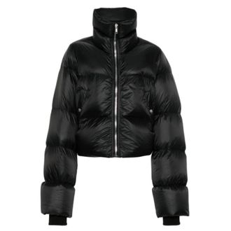 Rick Owens Schwarze Puffer-Stehkragenjacke - - Jackets - Damen - Schwarzk - XL