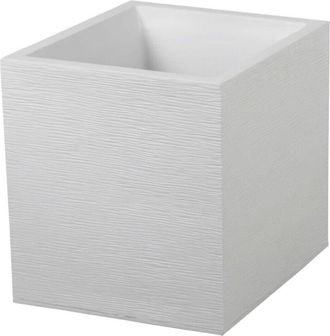 Eda Pot plastique carr&eacute; Graphit 31L - Blanc c&eacute;rus&eacute;