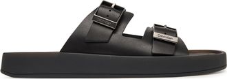 Calvin Klein Pantoletten Calvin Klein Ergon Double Bar Sandal Lth HM0HM02097 Schwarz