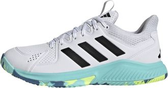 adidas Damen Court Flight Shoes, FTWR White/core Black/Flash Aqua, 40 2/3 EU