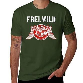 Generic Frei.Wild WDSWL Retro T-shirt pour homme, Vert militaire, 5XL
