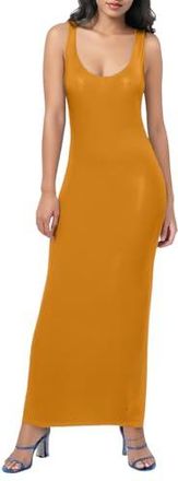 Generic Robe de cocktail longue semi-formelle &agrave; dos nu pour femmes, invit&eacute;es de mariage, printemps, &eacute;t&eacute;, vacances, cocktail, travail, mariage, Orange, 3XL