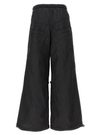 The Attico Oversized Nylon Cargo Pants - Black