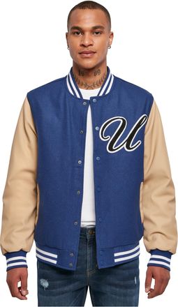 Urban Classics Herren Big U College Jacket spaceblue, L