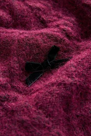 Next Strickpullover Zopfstrickpullover mit Kragenlage und Schleife (1-tlg)