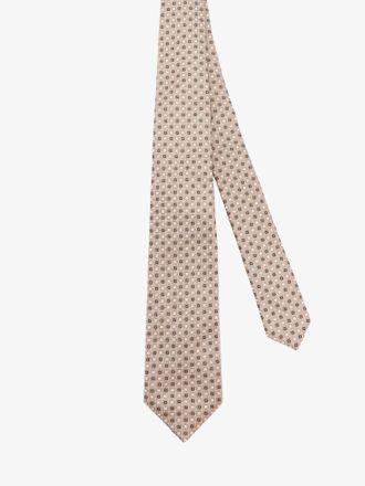 Kiton Mens Silk Tie Brown Ties & Bow