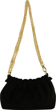 modamoda.de T259 - Mini Umh&auml;ngetasche X-Small aus ital. Leder, Farbe:Wildleder Schwarz