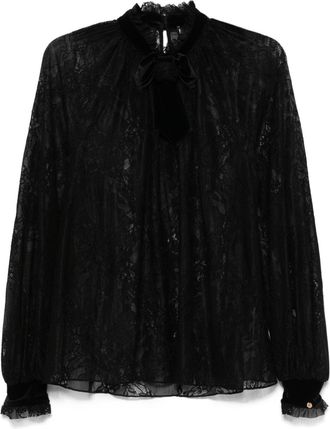 Nissa blouse en dentelle - Noir