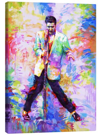 Posterlounge Elvis Presley Pop Art Leinwandbild von Leon Devenice 70 x 90 cm Bunt Wandbilder Wanddeko