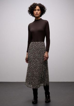 Street One Midikleid mit plissiertem Rockteil