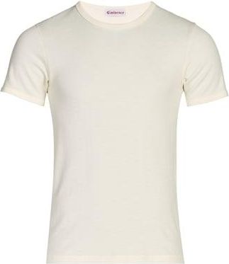 Eminence T-shirt manches courtes en coton et laine m&eacute;lang&eacute;s