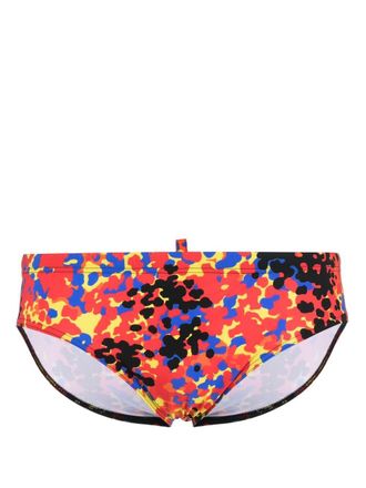 Dsquared2 maillot de bain &agrave; imprim&eacute; graphique - Orange