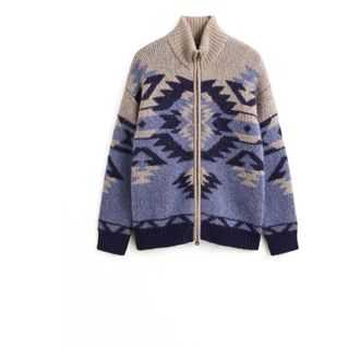 GANT Jacquard Cardigan - - Knitwear - Herren - Blau - XL