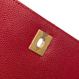 Chanel Hobo Bags - Mini Quilted Caviar Carry Around Flap - Gr. unisize - in Rot - f&uuml;r Damen