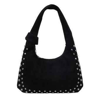Generic Kexpery Sac &agrave; Main R&eacute;tro en Faux Su&egrave;de &agrave; Clous Grand &Eacute;l&eacute;gant &agrave; Studs Sac &agrave; &Eacute;paule Casual Mode Y2K pour Femmes