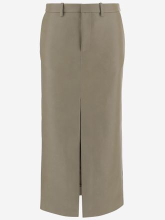 Frankie Shop Womens Skirt Nylon Beige Polyurethane