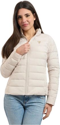Guess Femme, Vestes, Blanc, Taille: 40 FR Diann Heavy Hooded Puffer Jacket