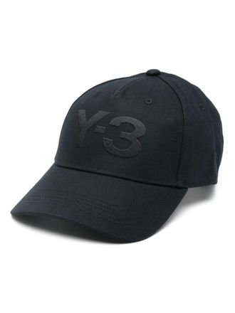 Yohji Yamamoto casquette &agrave; logo brod&eacute; - Noir