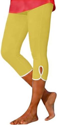 Generic Pantalon de yoga pour femme avec taille, d&eacute;coup&eacute;, confortable, extensible, legging de compression, grande taille, pantalon de gymnastique et de yoga 2