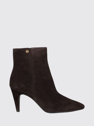 Michael Kors Bottines Daniela en cuir su&eacute;d&eacute; avec talon aiguille et monogramme MK