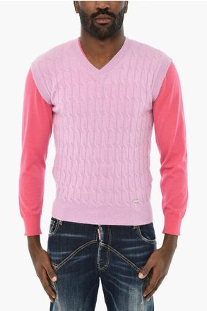 Dsquared2 Two-Tone Wool Sweater size M