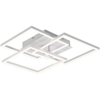 Reality Plafonnier Blanc 3 Carr&eacute;s Ajustables Led Variateur Eclairage Trio Mobile