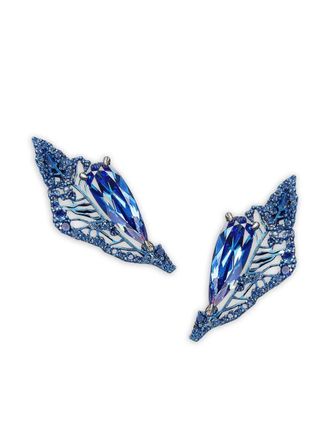 Anabela Chan boucles doreilles Halia en or blanc 18ct - Argent