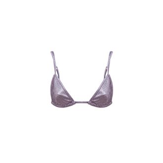 Tom Ford Lila Lurex Eco-Leder Triangel BH - - Swimwear - Damen - Lila - 3XS