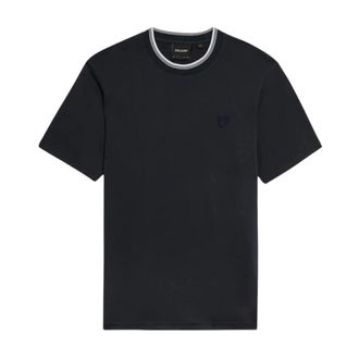 Lyle & Scott T-Shirt mit Kontraststreifen am Kragen - - Tops - Herren - Blau - M