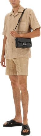 Fendi Mens Swim Boxer Shorts Sea Beige Cotton