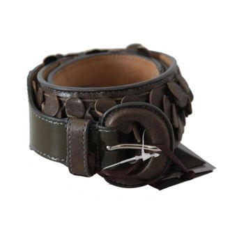 Ermanno Scervino Leder Tailleng&uuml;rtel mit runder Schnalle - - Accessories - Damen - Braun - ONE SIZE