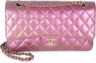 Chanel Iridescent Quilted Lambskin Medium Classic Double Flap Bag
