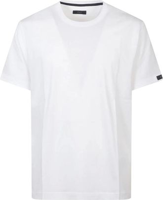 Fay Homme, Tops, Blanc, Taille: M T-shirt &agrave; manches courtes et col rond coupe r&eacute;guli&egrave;re
