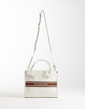 Valentino Aella - Grand tote bag - Cr&egrave;me et fauve-Brown