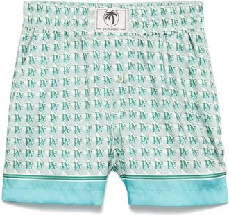 Palm Angels short à imprimé monogrammé - Vert
