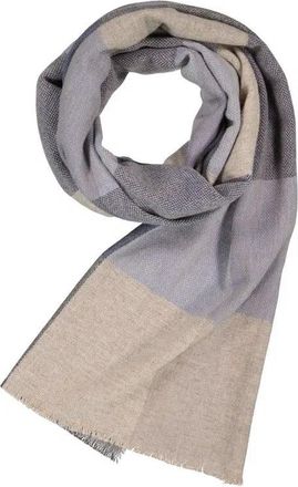 Dante Herren Schal beige Kashmere-Wolle kariert
