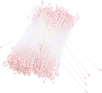 NUOBESTY 1tasche Matte Künstliche Blumen-staubgefäße Doppelköpfige Blütenstempel Für DIY Blumenbasteln Pro Packung Rosa Bastelmaterial Für Hochzeiten Festdekor