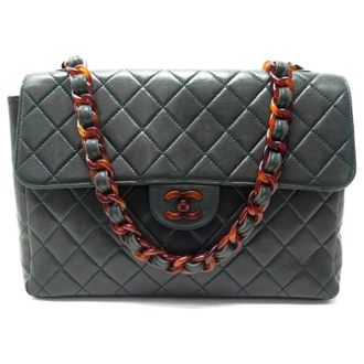 Chanel Crossbody Bags - VINTAGE CHANEL ZEITLOSE KLASSISCHE JUMBO-KETTEN-BE - Gr. unisize - in Gr&uuml;n - f&uuml;r Damen