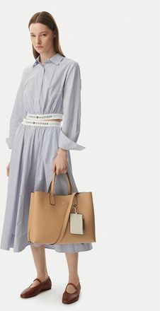 Tommy Hilfiger Handtasche Th Icon Satchel AW0AW18723 Beige