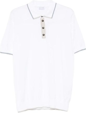 Pal Zileri Polo en maille de coton &agrave; manches courtes - Homme - Tops - Blanc - Taille: M