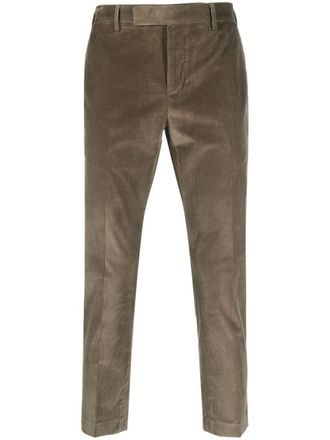 Pantaloni Torino pantalon en velours c&ocirc;tel&eacute; &agrave; coupe droite - Vert