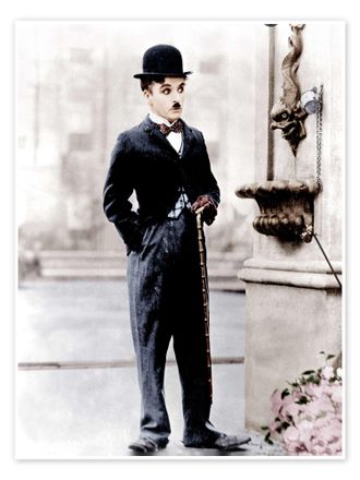 Posterlounge Charlie Chaplin der Tramp Poster 30 x 40 cm Wandbilder Wanddeko