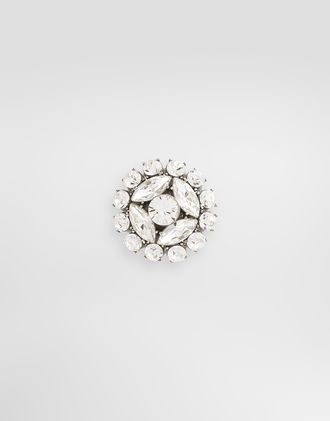 Dolce & Gabbana Rhinestone Brooch - Mann Collection Silber Metall Pz
