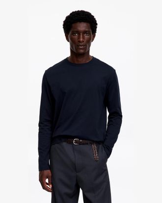 Arket Langarmshirt Mit Normaler Passform -Blau