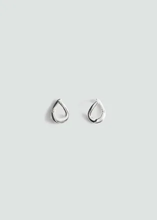 Mango Boucles doreilles demi-cr&eacute;oles irr&eacute;guli&egrave;res argent - Femme - Taille unique - MANGO