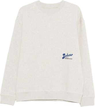Barbour Homme, Sweatshirts et sweats &agrave; capuche, Blanc, Taille: M Blythe Crew Neck Jumper