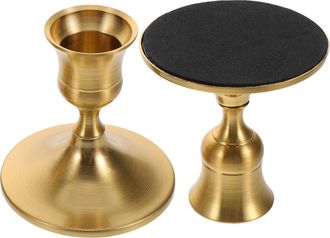 Luxshiny Kerzenhalter Messing Vintage Stil 2 St&uuml;ck Kerzenst&auml;nder F&uuml;r Hochzeiten Und Tischdeko Robuster Metall Kerzenhalter F&uuml;r Feierlichkeiten