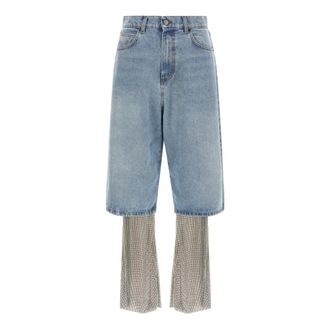 Giuseppe Di Morabito Femme, Pantalons, Multicolore, Taille: W26 Ensemble Bermudas en denim embellis et leggings &agrave; cristaux