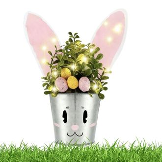 Generico Dekorativer -Blumentopf, Wiederverwendbare Osterdekoration, Metall und sch&ouml;n, Bezaubernder Blumenkasten f&uuml;r die Dekoration - f&uuml;r Au&szlig;en, Innenbereich, 